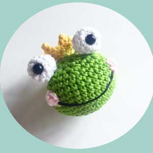 Prince Frog Keyring Free Crochet Pattern